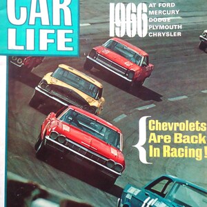 CAR LIFE MAGAZINE, 1965, Chevy, Impala, Dodge Dart, Plymouth, Chrysler ...