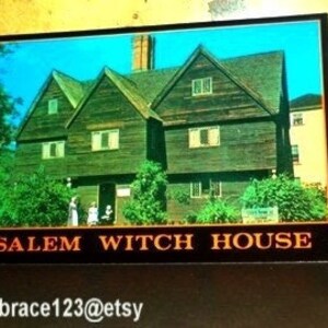 SALEM WITCH HOUSE, 1980s, Postcard, Oldest Witch House, Judge Corwin's ...