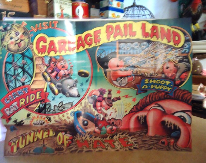 GARBAGE PAIL KIDS, 1986, Folded Poster, Garbage Pail Land, Gross, 12 X ...