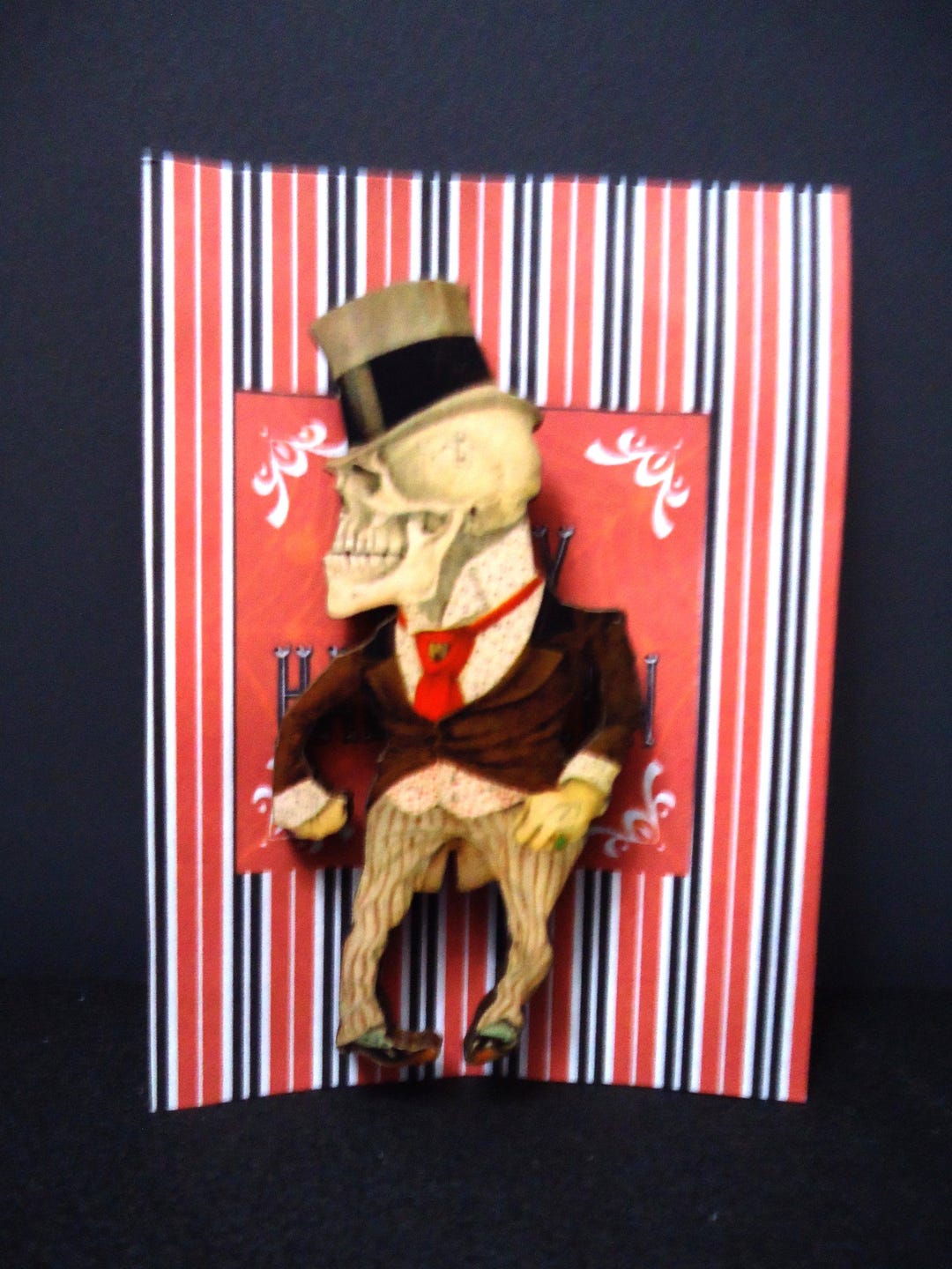 BONE DADDY PIN, Dapper Skeleton, Laser Cut Wood, Art Pin, Vivid Paper ...