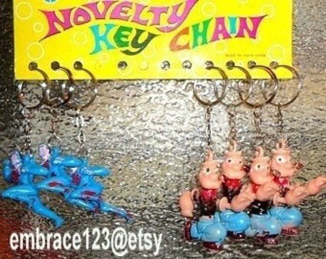 KEY CHAIN LOT, Vintage, Seven 7, Popeye, Superman, Pvc Superhero ...