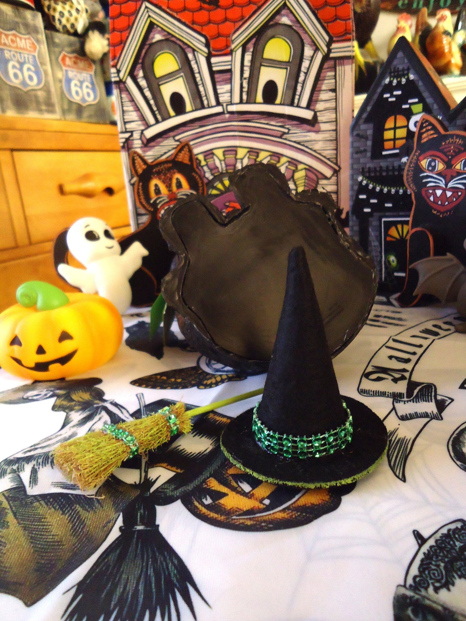 BLACK RUBBER CAT, Sitting, Black Cat, Thick, Hard Rubber Composite Body ...