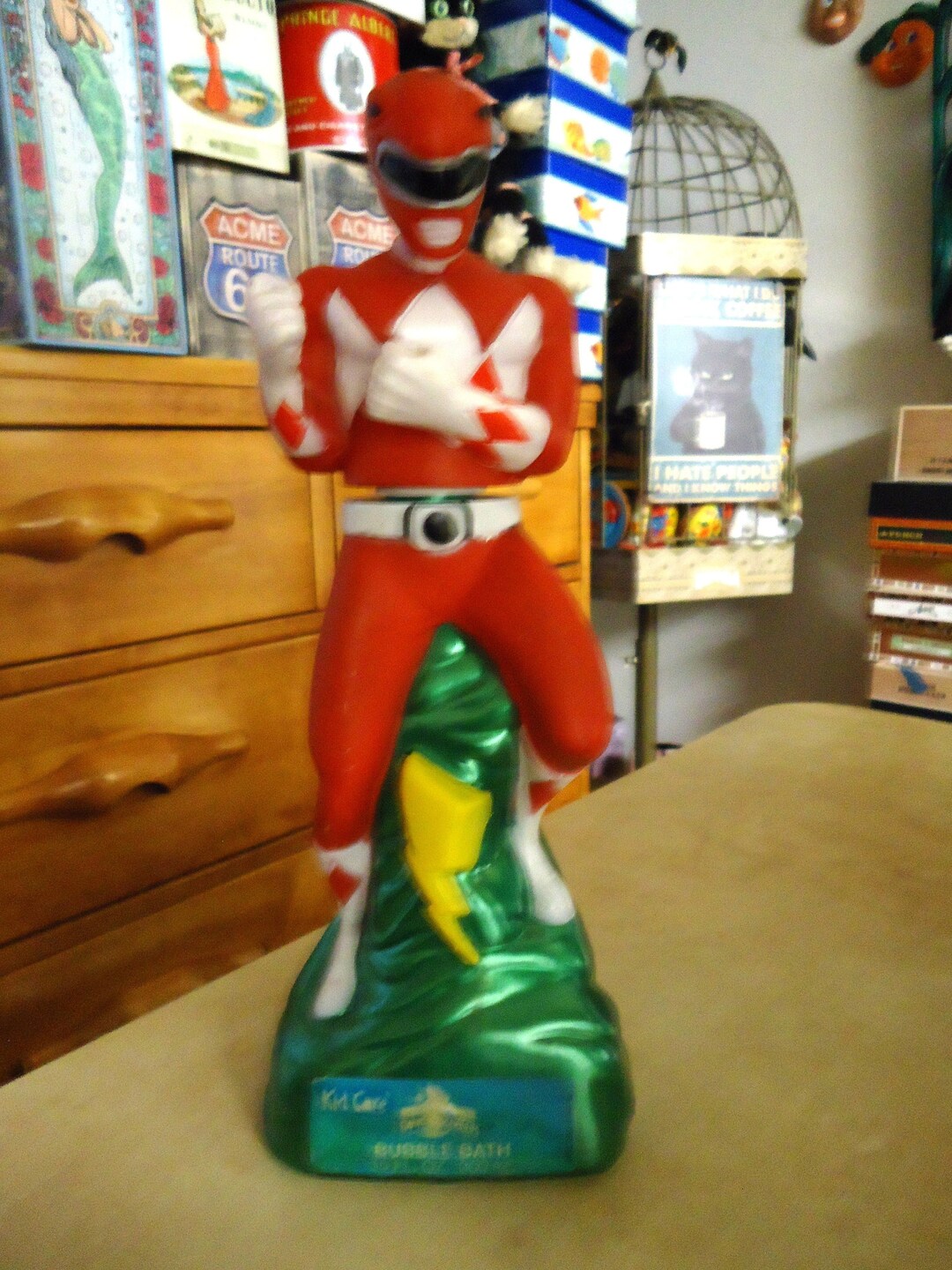 BUBBLE BATH BOTTLE, 1994, Red Power Ranger, Saban Entertainment, Soaky ...