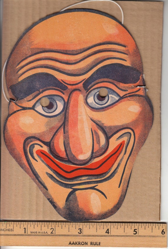KNUCKLEHEAD MOBSTER MASK, 1940s, Halloween, Die Cut, … - Gem