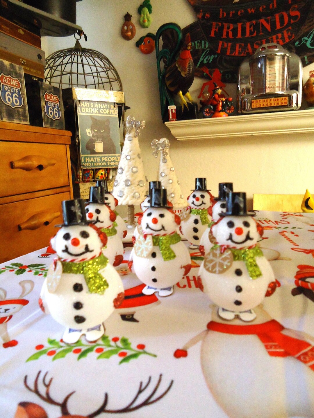 ROLY POLY SNOWMAN, One 1, Snowman Figure, 4 Inch Plastic Blow Mold ...