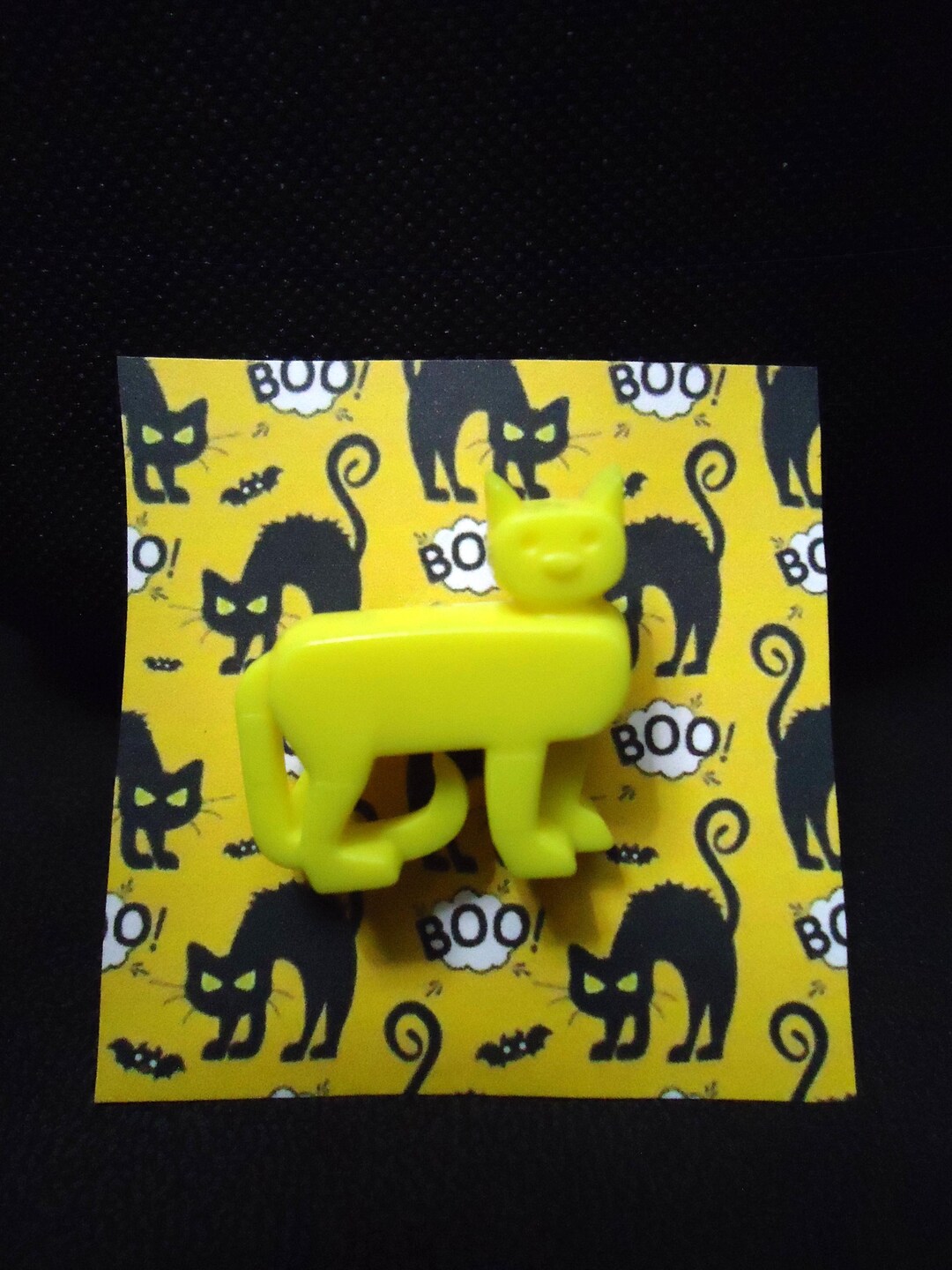 FAKELITE CAT PIN, 3D Printed, Acrylic, Yellow, Pin / Brooch, Clasp Pin ...