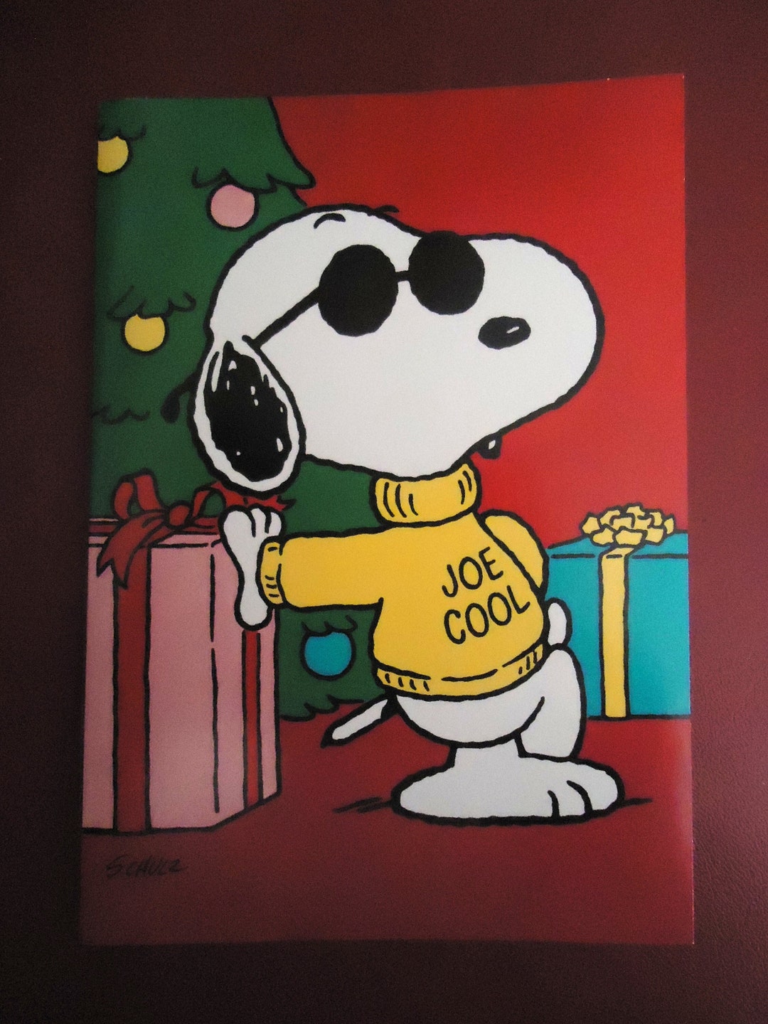 Joe Cool Card Snoopy Iconic Image Christmas Cool Yule Etsy