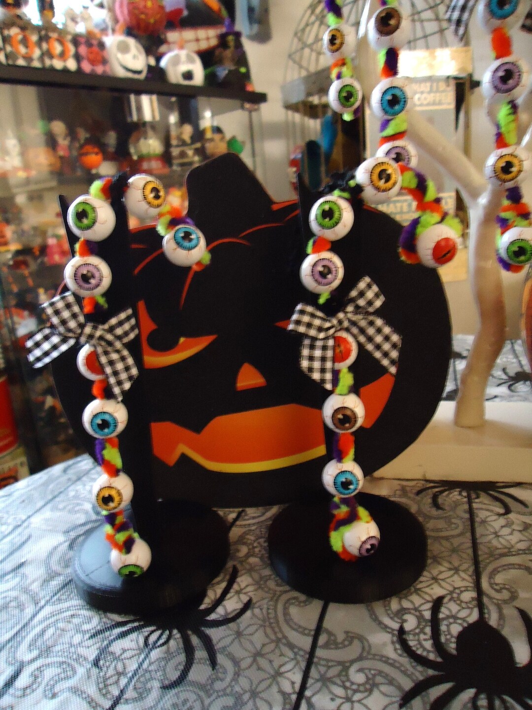 EYEBALL CANDY CANES, Two (2), Whimsical Eyeball Candy Canes, Halloween ...