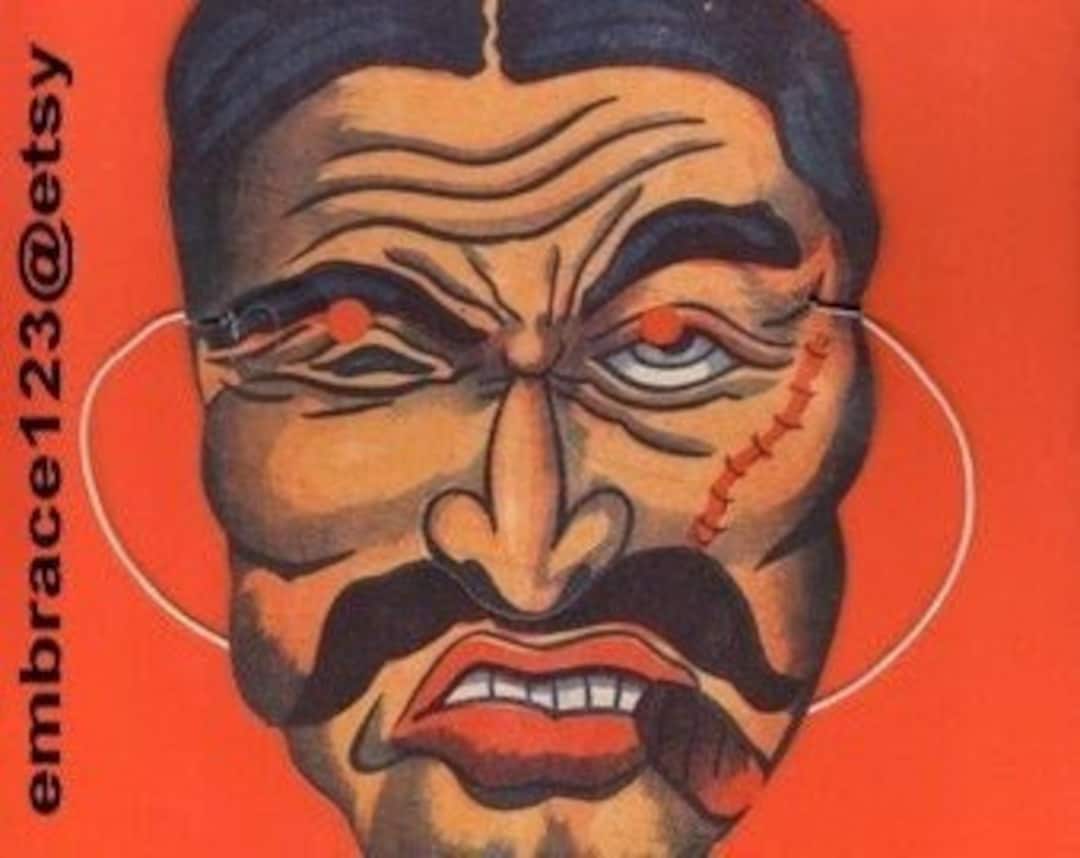 SCARFACE MOBSTER MASK, 1940s, Halloween, Die Cut, Thin Cardboard, Cigar ...