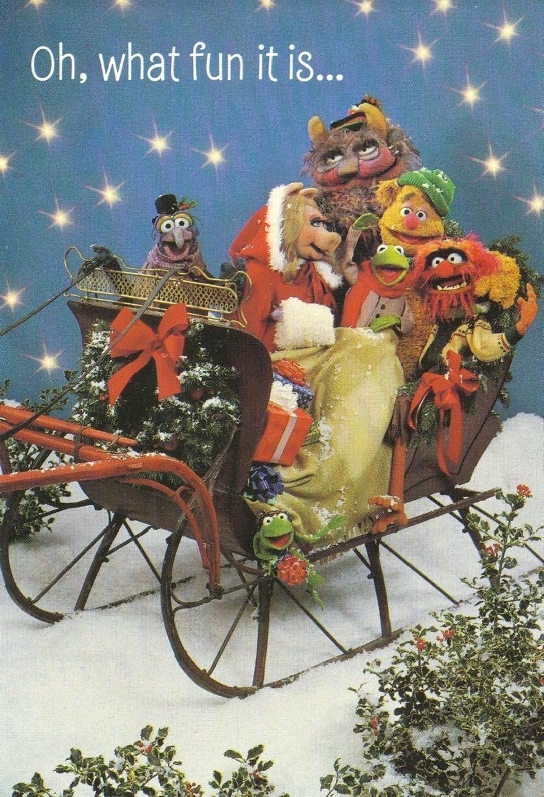 THE MUPPETS CHRISTMAS 1981 the Muppets Sleigh Ride Jim - Etsy