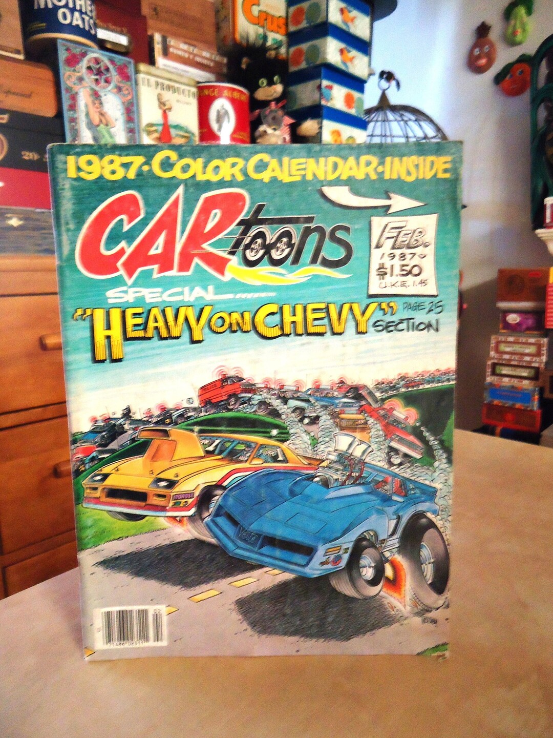 Cartoons CAR MAGAZINE, 1987, Color Calendar Poster Inside, Special ...