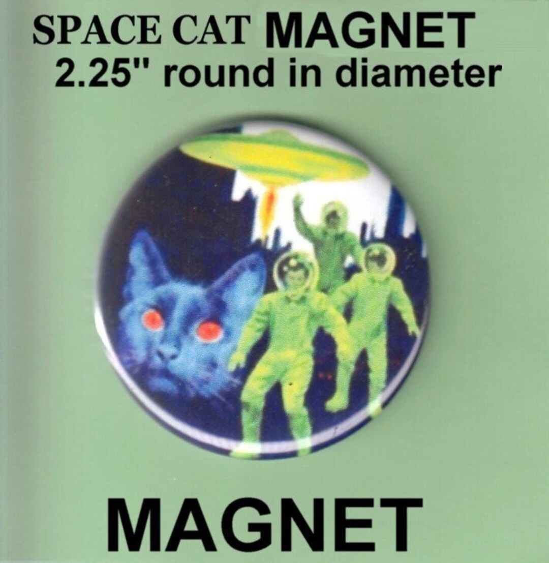SPACE CAT MAGNET Extraterrestrial Outer Space Spacemen - Etsy