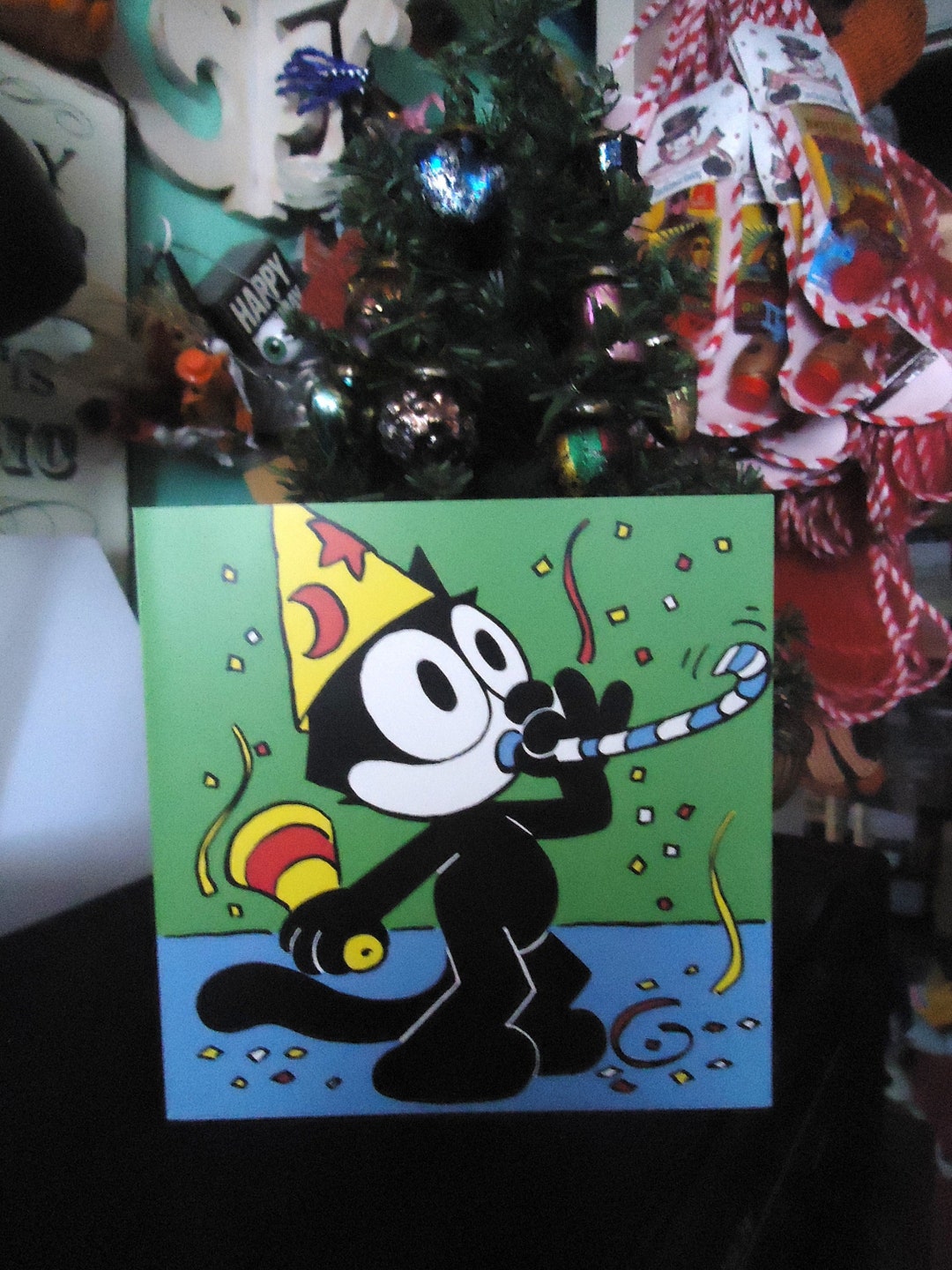 FELIX CAT CARD, Happy New Year, Cartoon Character, Felix the Cat Party ...