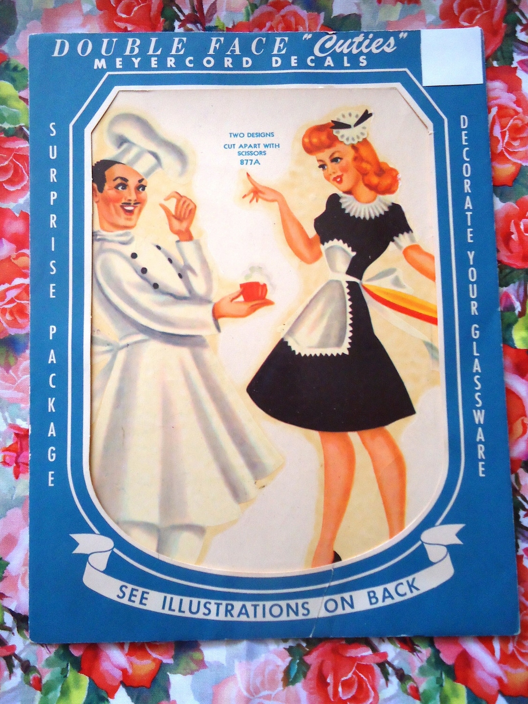 CHEF MAID DECALS, 1940s, Meyercord, Decal, Double Face Cuties, Culinary ...