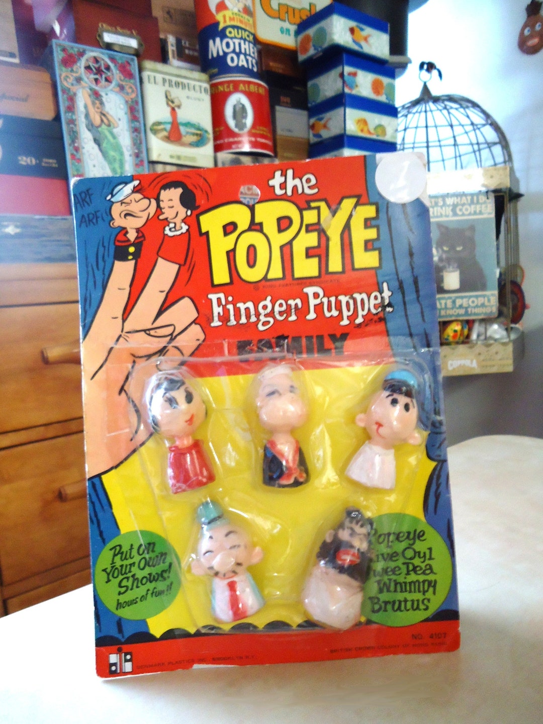 POPEYE FINGER PUPPETS Vintage Popeye the Sailor Man Olive - Etsy
