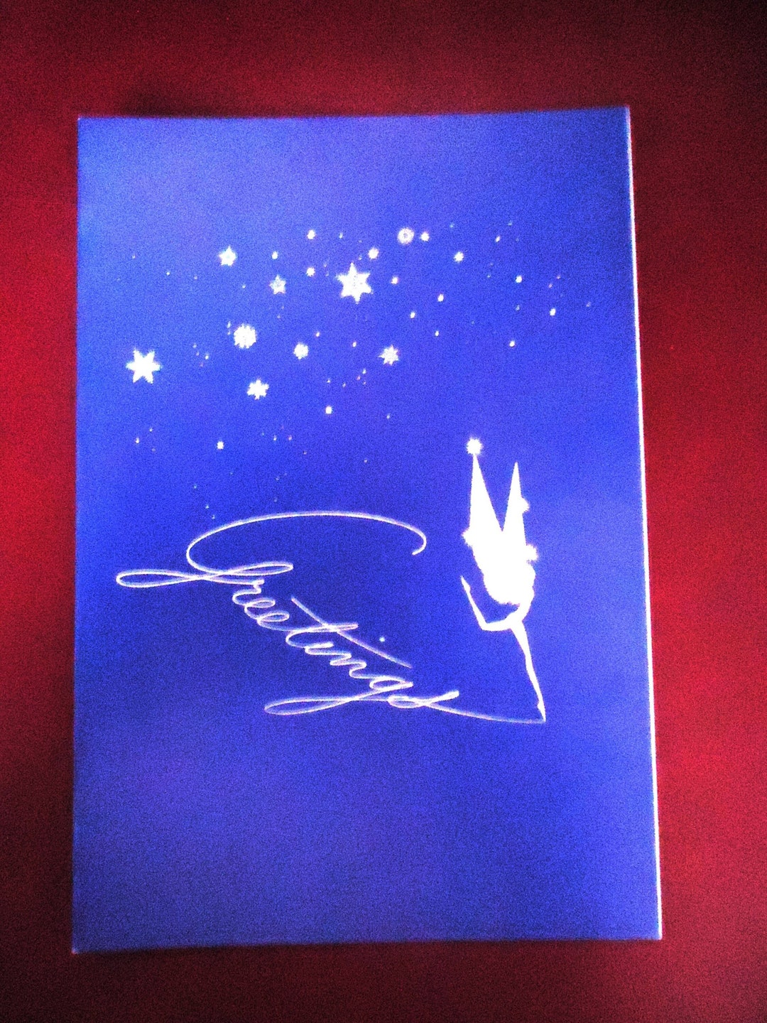 DISNEY GALLERY CARD, Tinkerbell, Art Deco Style, Enchanting Holiday ...