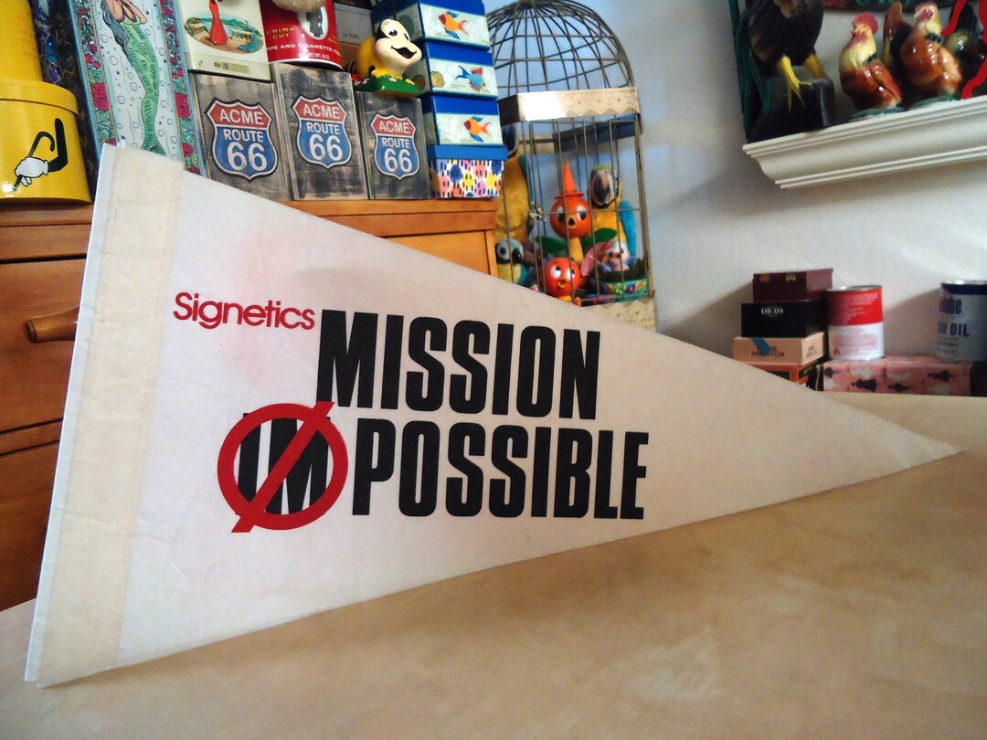 SIGNETICS PENNANT, 1960s, Felt Pennant, Electronics Manufacturer ...