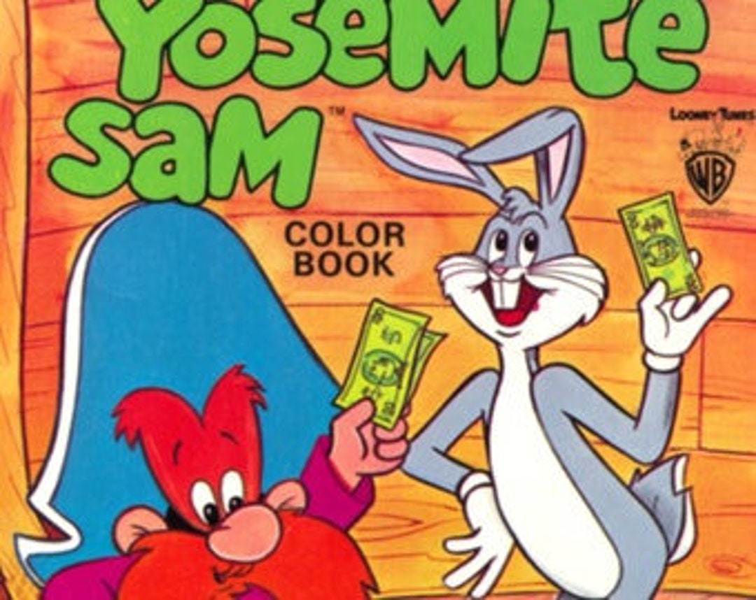 COLOR BOOK, 1980, Yosemite Sam, Coloring Book, Bugs Bunny, Looney Tunes ...
