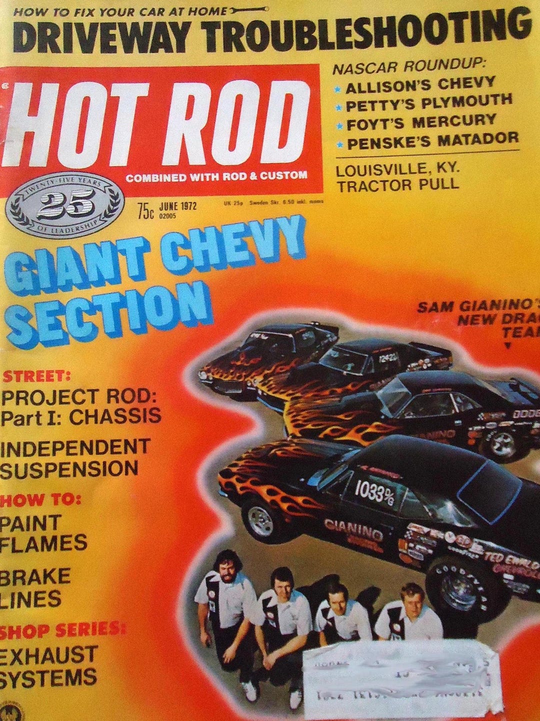 HOT ROD MAGAZINE, 1972, Giant Chevy Section, How to Paint Flames ...