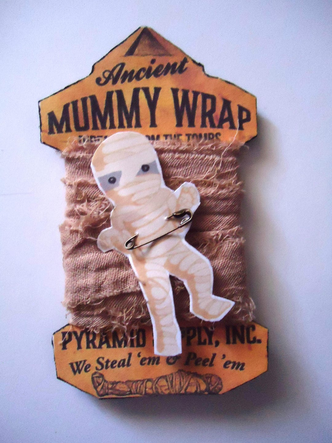 ANCIENT MUMMY WRAP, Four (4) Tan Cotton Mummy Wrap Packages, Bowl ...