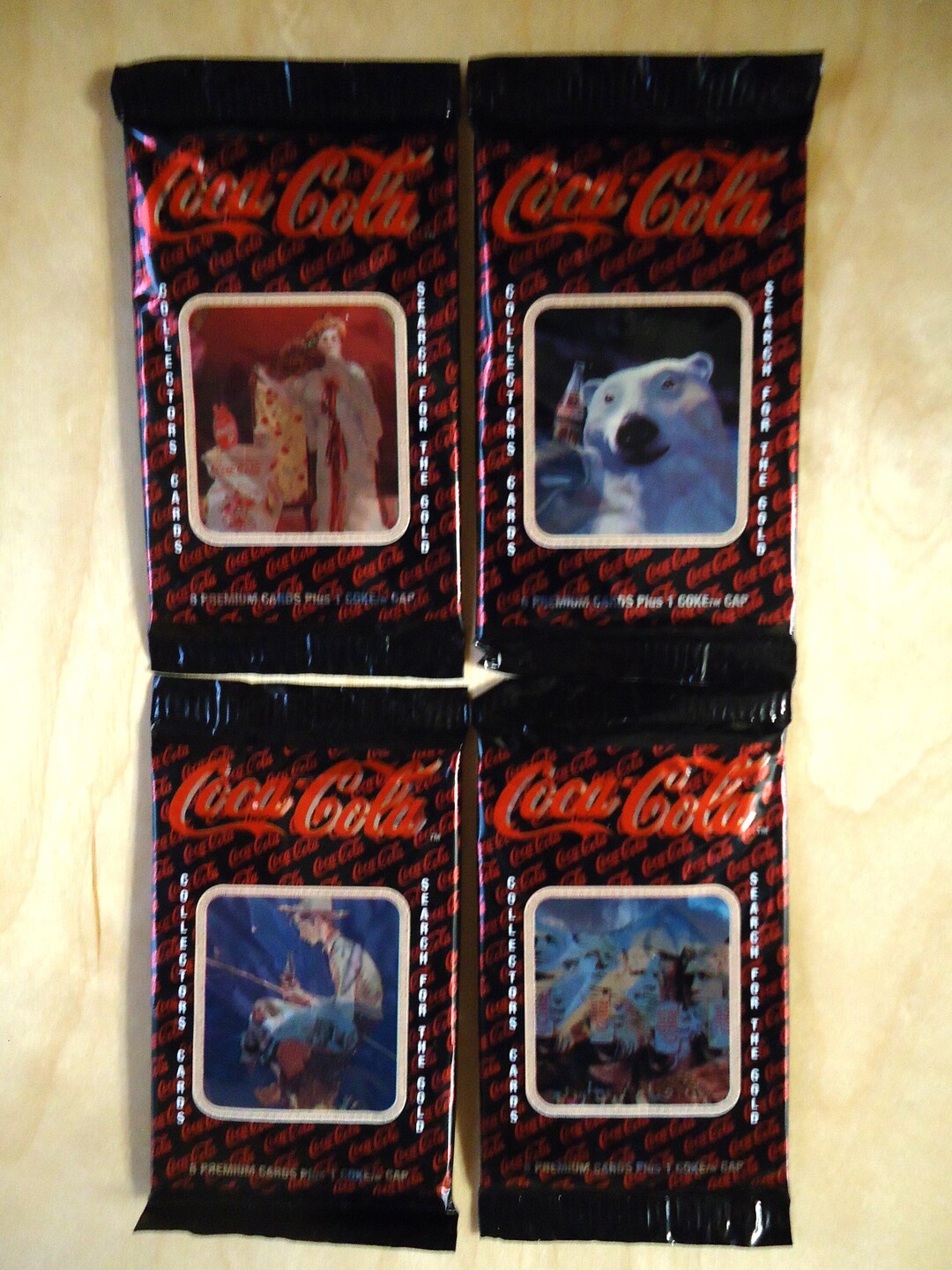 COCA-CO CARDS, 1993, Coca-cola Trading Cards, 4 Pack Lot, 32 Trading ...