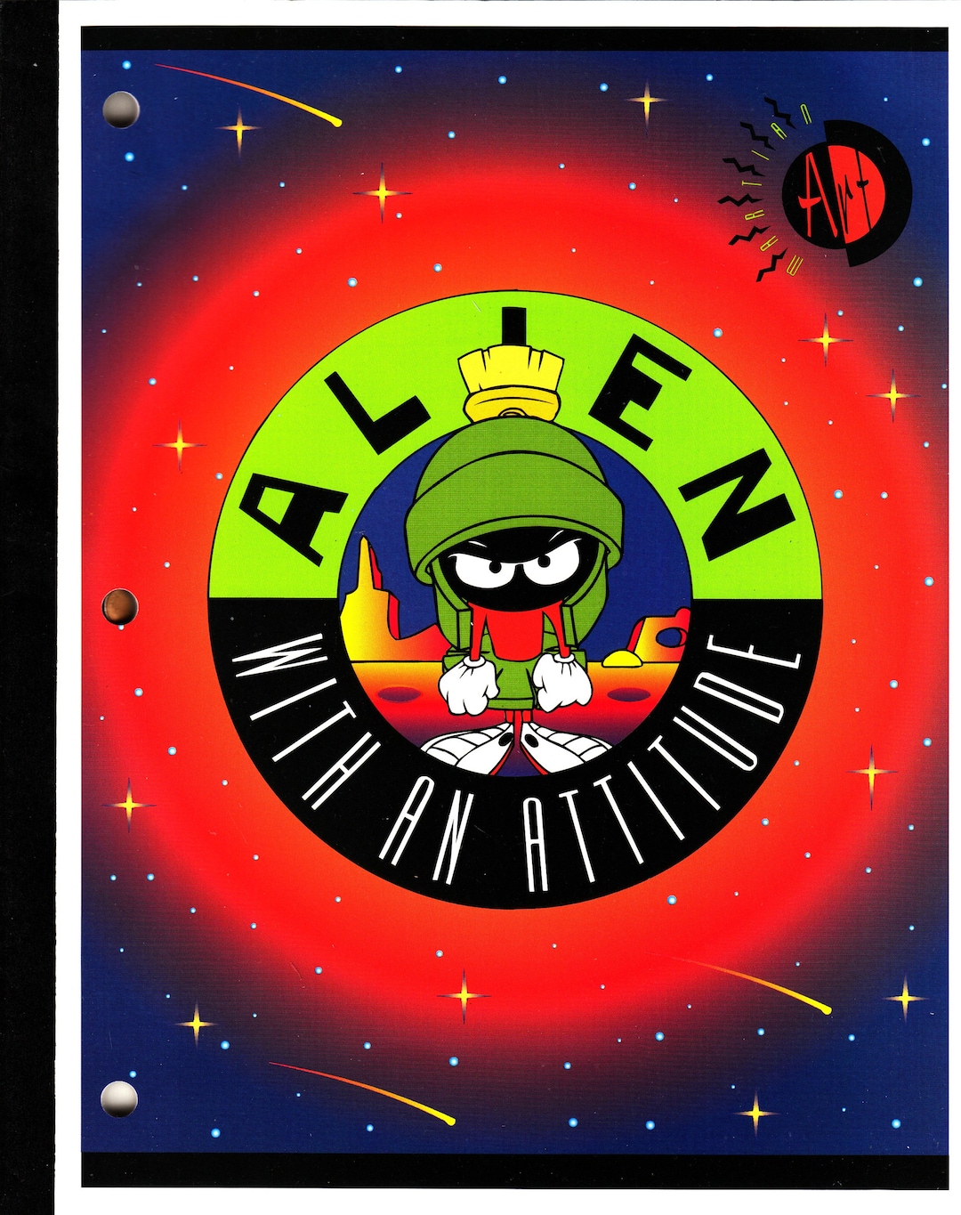 MARVIN MARTIAN NOTEBOOK, 1996, Official Looney Tunes Blues, Lined ...