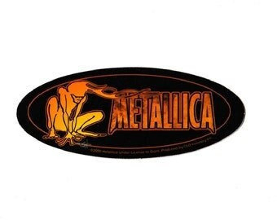 METALLICA PROMO STICKER, 2000, Oval Sticker, Advertising Promo Sticker ...