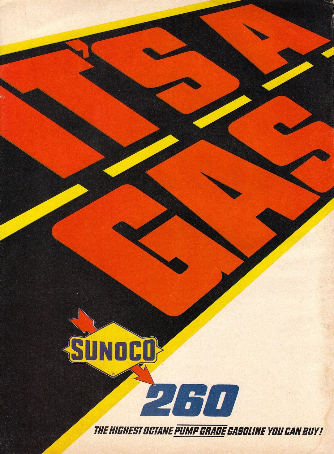 SUNOCO PRODUCT, 1970s, Brochure, Sunoco 260 Race Fuel, Quality Fuel ...