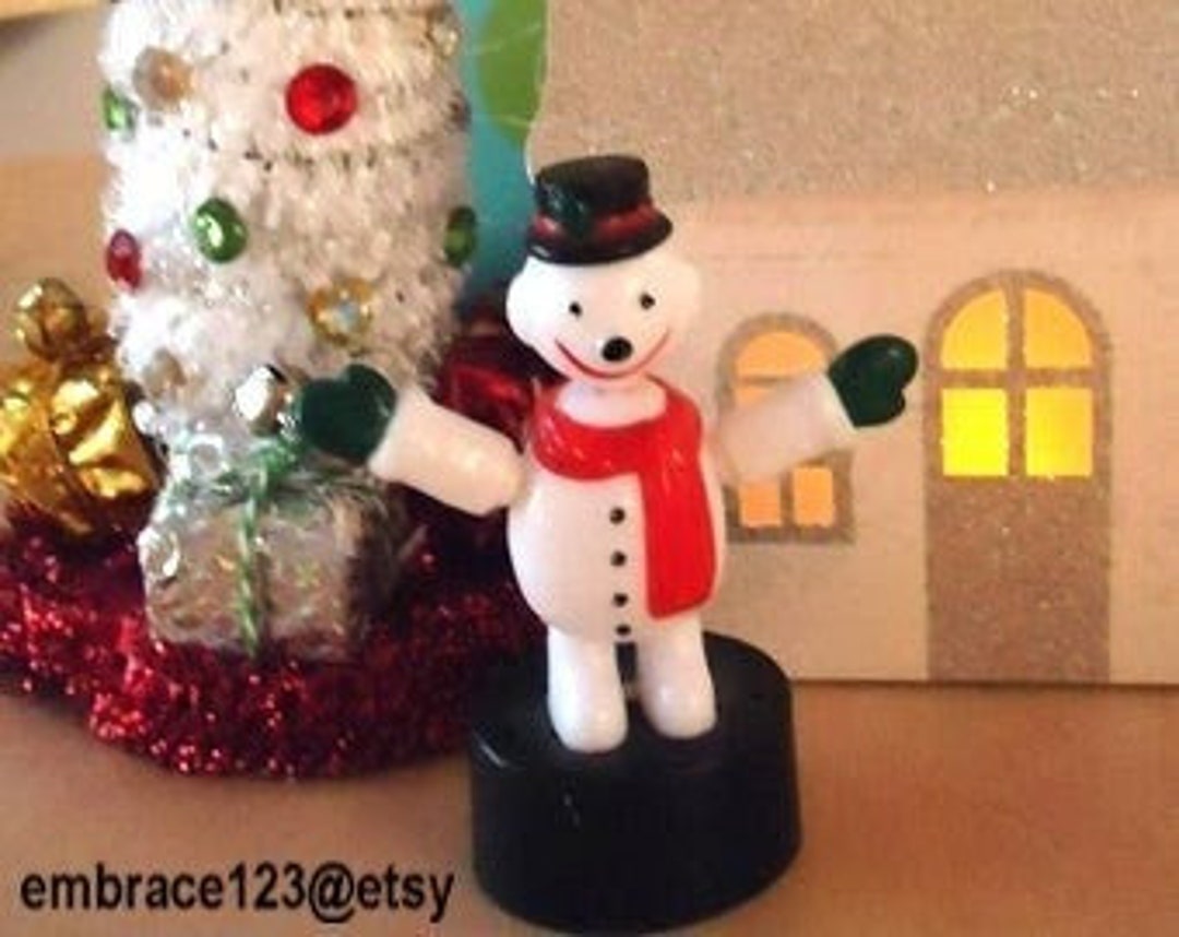 SNOWMAN PUSH PUPPET Plastic Classic Toy Plastic and String - Etsy