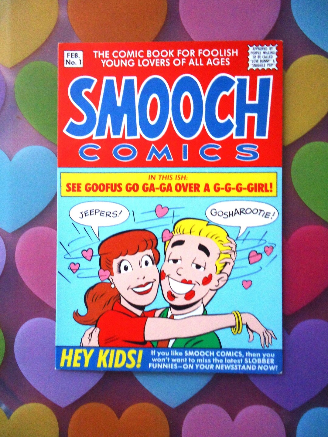 PAPER MOON VALENTINE, 1986, Smooch Cartoon Valentine, Artist, Matt ...