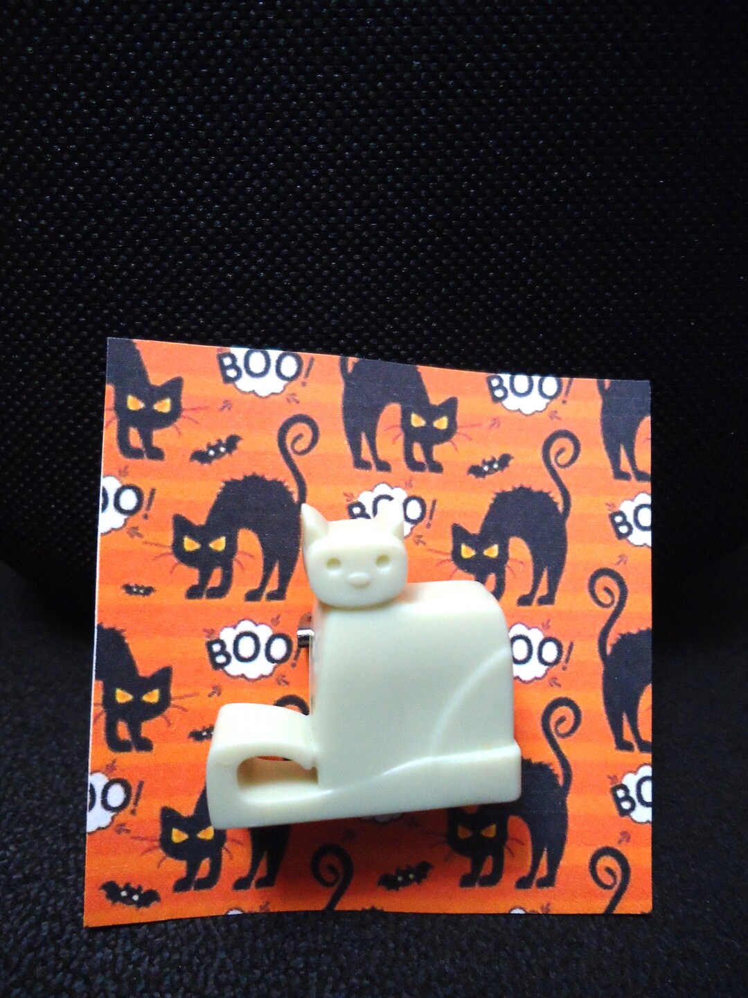 FAKELITE CAT PIN, 3D Printed, Acrylic, Gray, Pin / Brooch, Clasp Pin ...
