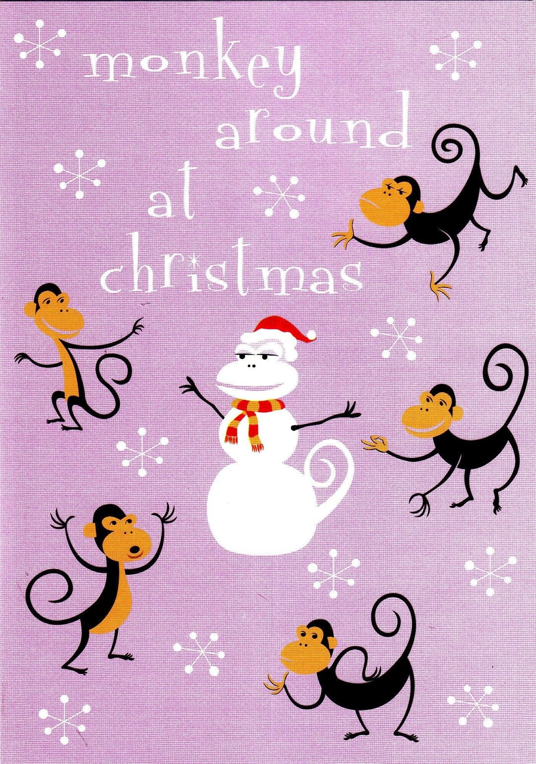 SHAG CHRISTMAS CARD, Cheeky Monkey, Artist Josh Agle, Mid Century, Tiki ...