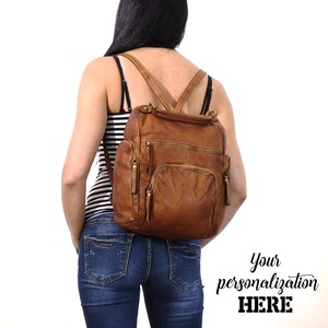 Leather Soft Leather Backpack, Red Wine Italian Backpack, Customizable ...