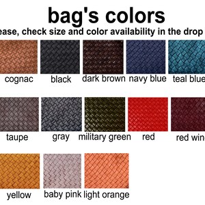 Soft Navy Blue Woven Italian Leather Tote Bag, Customizable, Black ...