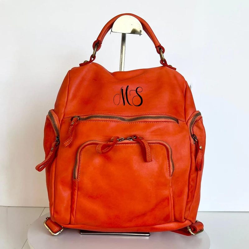 Leather Backpack - Etsy