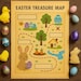 Easter Treasure Hunt Map for Kids – Printable Egg Hunt Clue Game – DIY ...