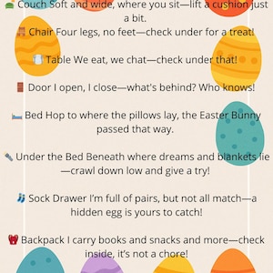 Easter Treasure Hunt Map for Kids – Printable Egg Hunt Clue Game – DIY ...