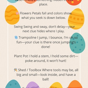 Easter Treasure Hunt Map for Kids – Printable Egg Hunt Clue Game – DIY ...