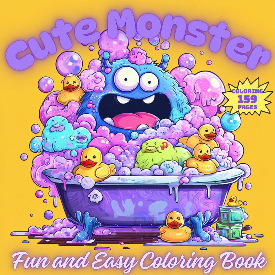 Cute Monsters Coloring Book PDF – 159 Printable Pages for Kids & Adults ...