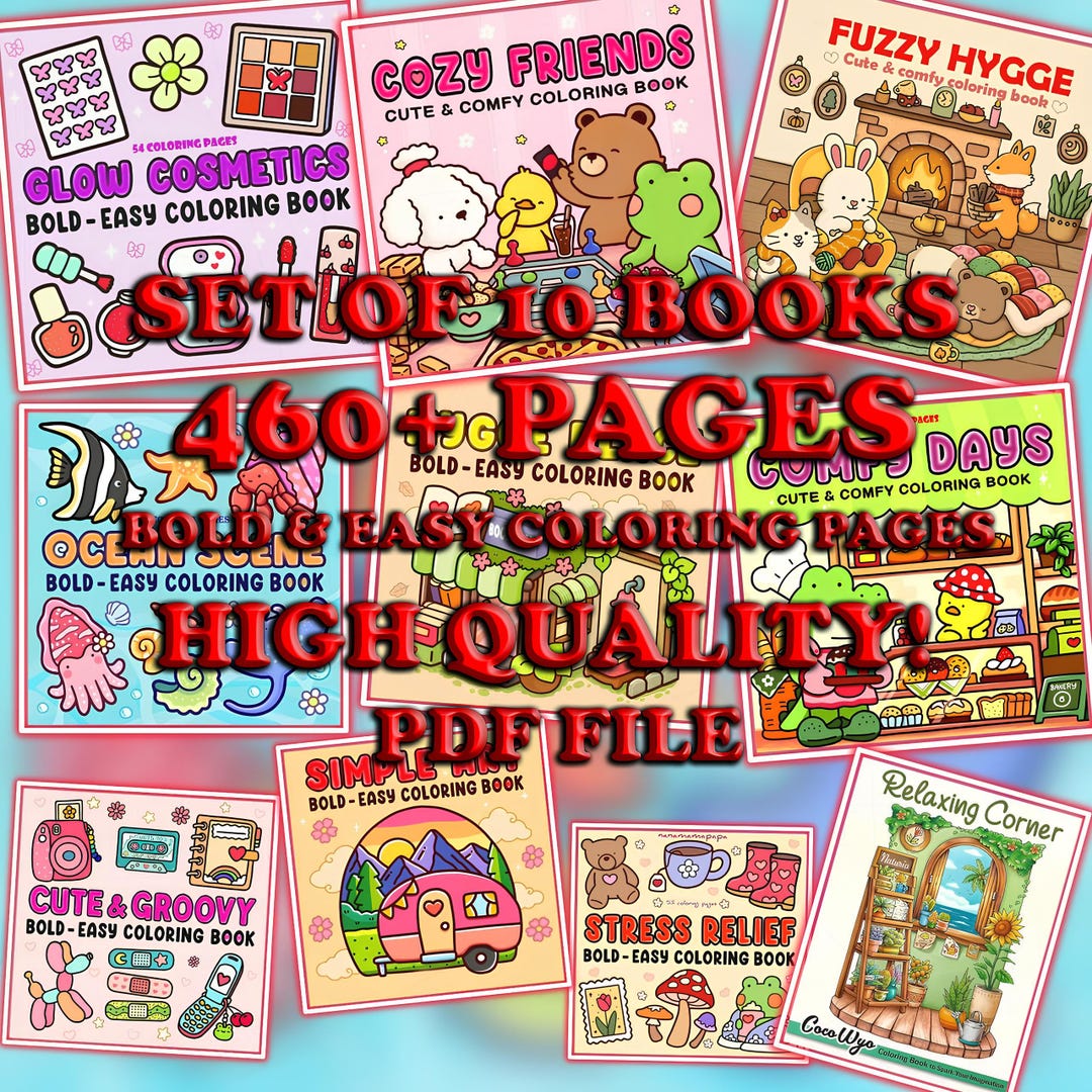 460+ Mega BUNDLE Coloring Pages, Coloring Pages Bundle, Girl Moments ...
