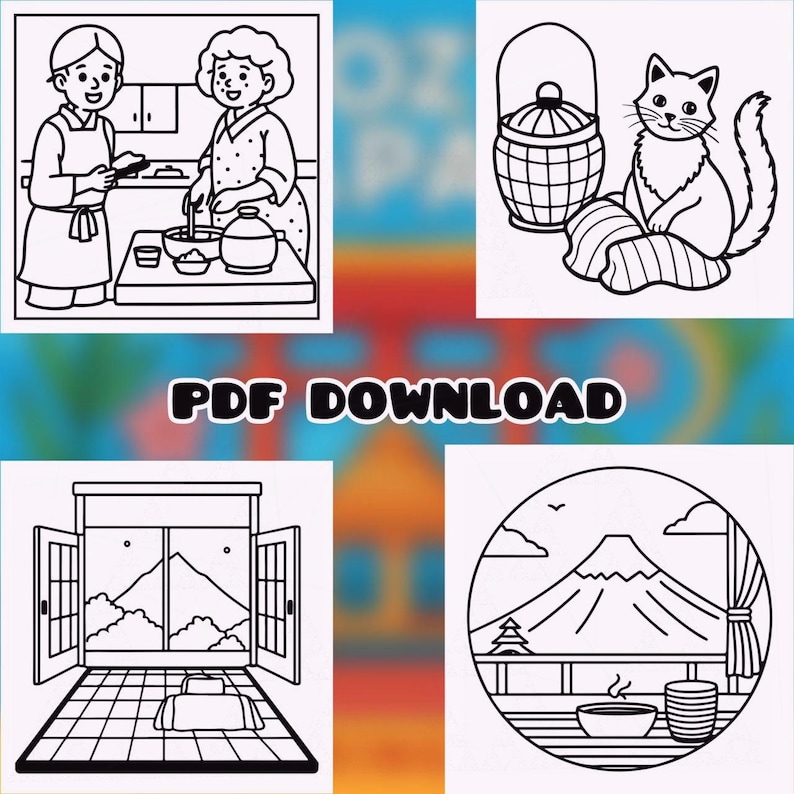 Coco Wyo Cozy Japan Coloring Book PDF – 93 Printable Pages for Kids ...