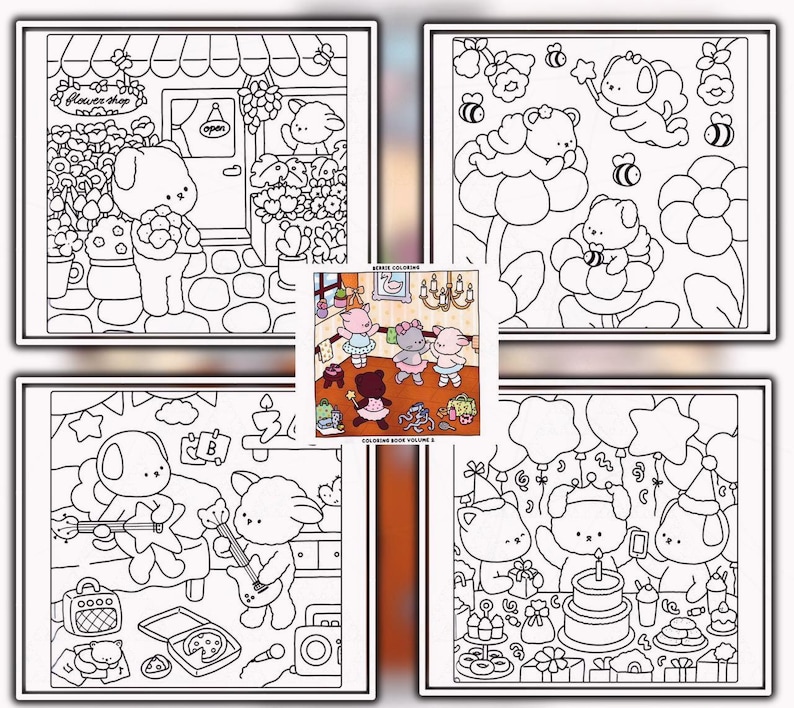 Coco Wyo Cozy Friends Coloring Book PDF – 20 Printable Pages for Kids ...