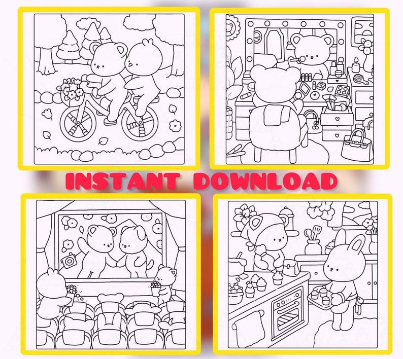 Coco Wyo Cozy Friends Coloring Book PDF – 20 Printable Pages for Kids ...
