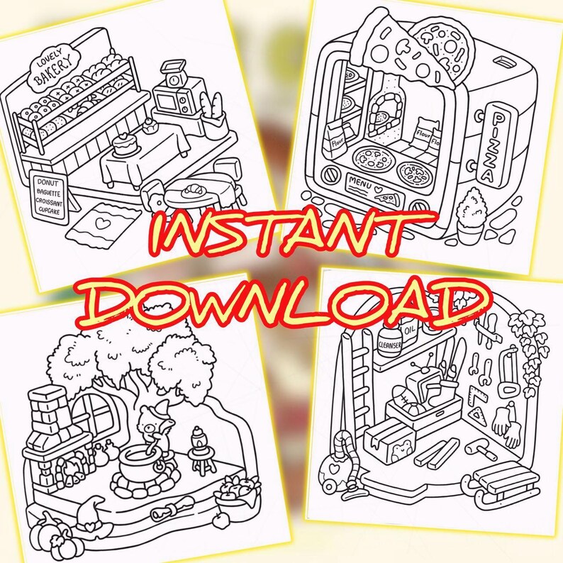 Hygge Corner Coloring Book | 30 Cozy Pages for Kids and Adults | Cute ...