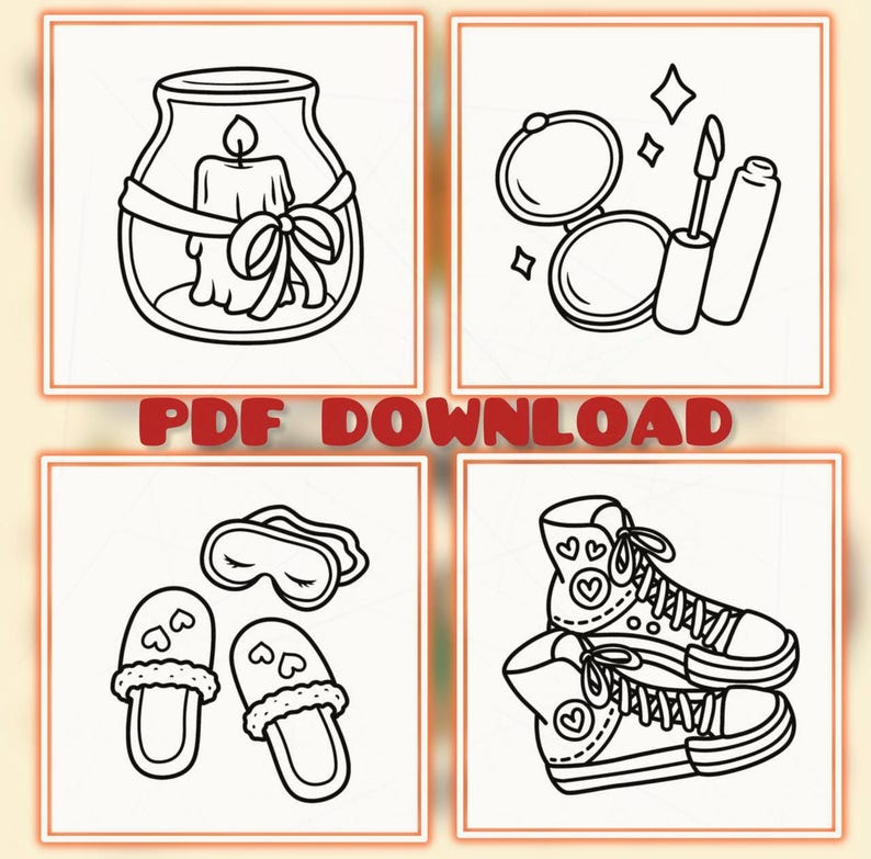 Cozy Girl Coloring Book – 40 Bold & Easy Printable Pages | Relaxing ...