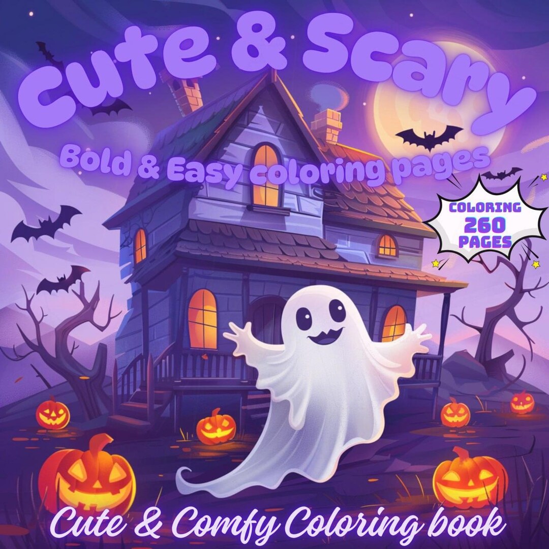 Coco Wyo Cute and Scary Coloring Book PDF – 260 Printable Pages for ...
