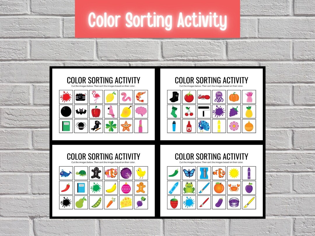 Color Sorting Activities,color Matching Activity for Kids,toddler Color ...