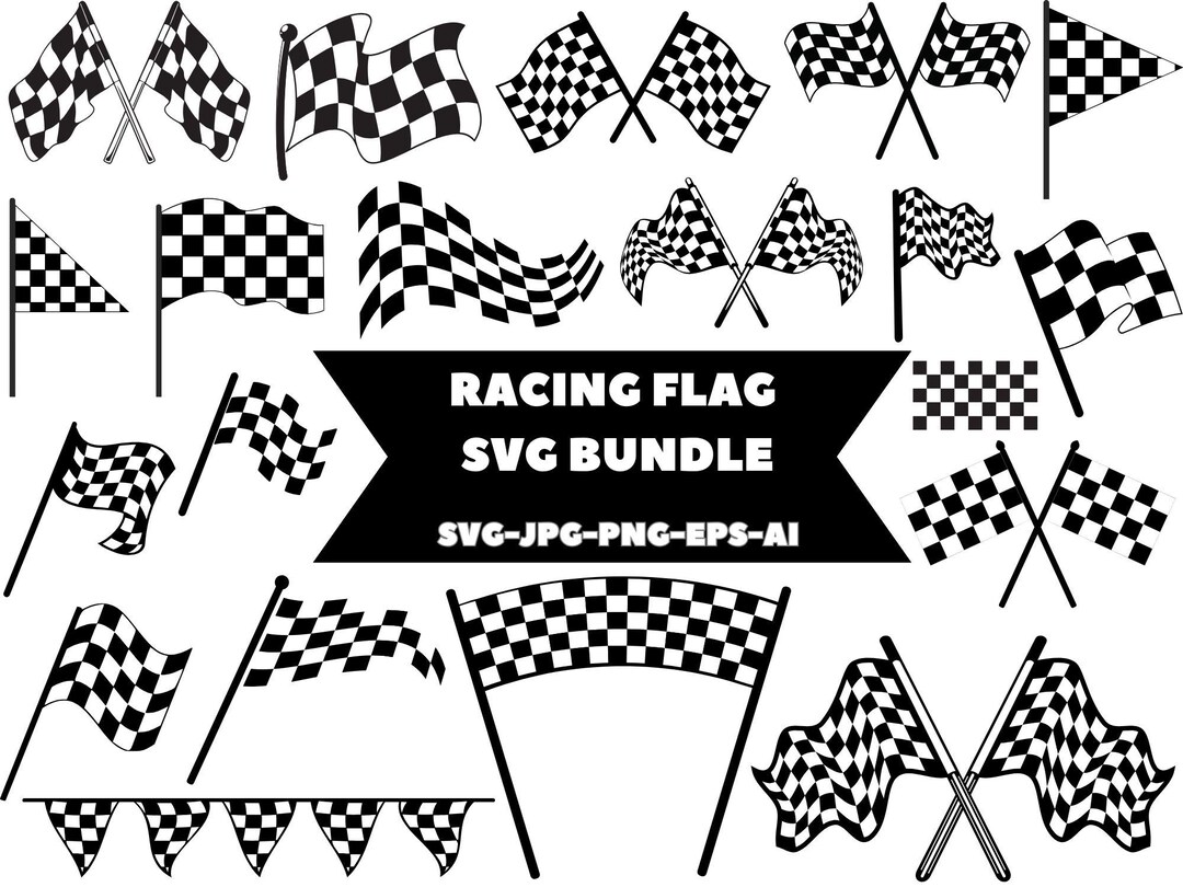 Race Flag Svg Bundle,racing Flag Clipart,racing Flag Cut File,flag Svg ...