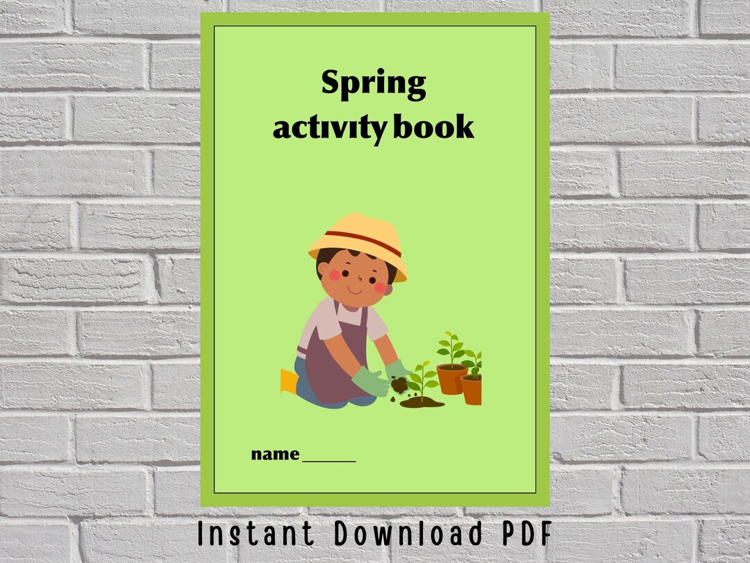Spring Activity Book for Kids,preschoolers Toddlers Coloring Book,14 ...