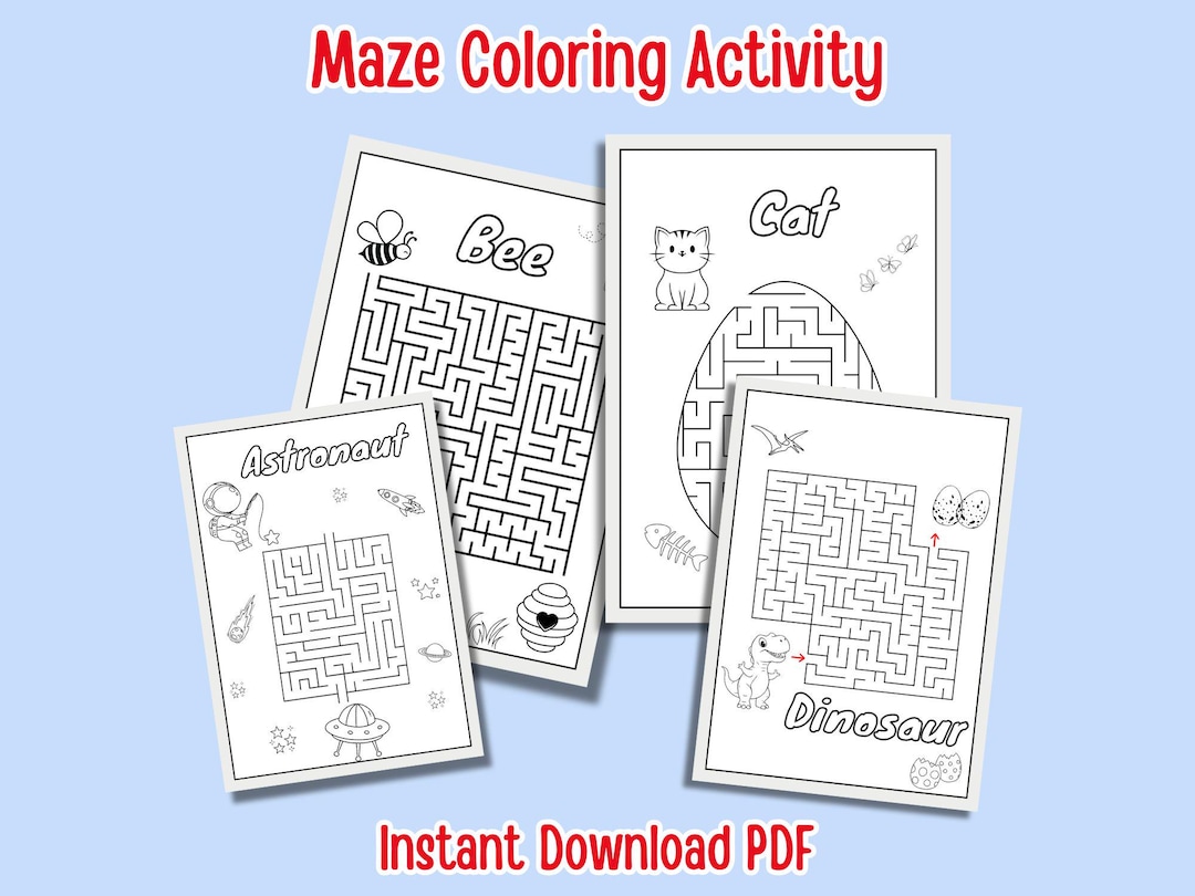 Mazes to Print for Kids With Solutions,learning Materials for Kids,fun ...